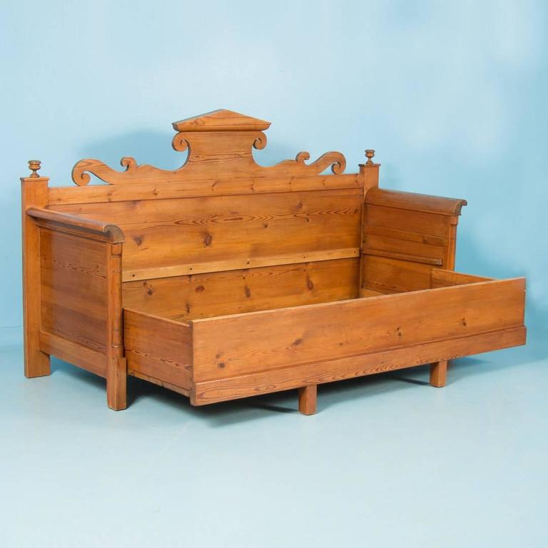 Antique Swedish Pine Storage Bench, circa 1820-1840 at 1stDibs