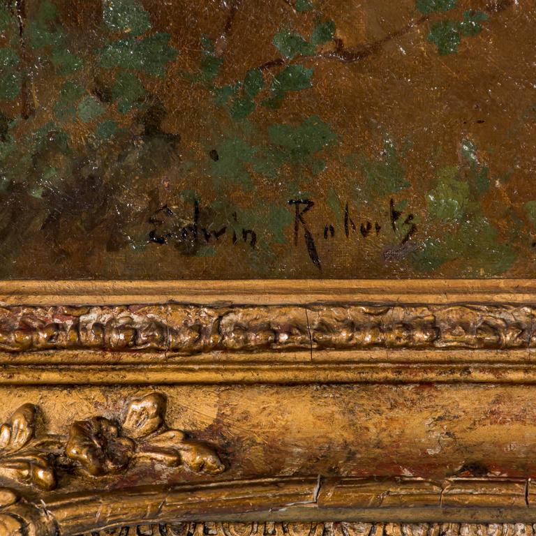 Antique 19th Century Oil Painting of Children Playing, Signed Edwin ...