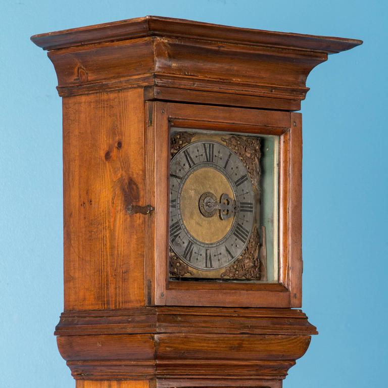Antique Early 19th Century Pine Grandfather Clock from Sweden at 1stdibs