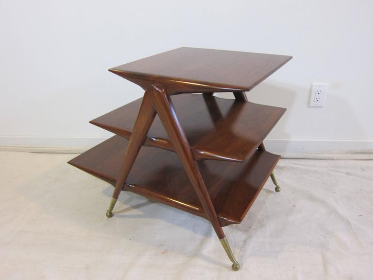 Mid Century Italian Tiered Table at 1stDibs