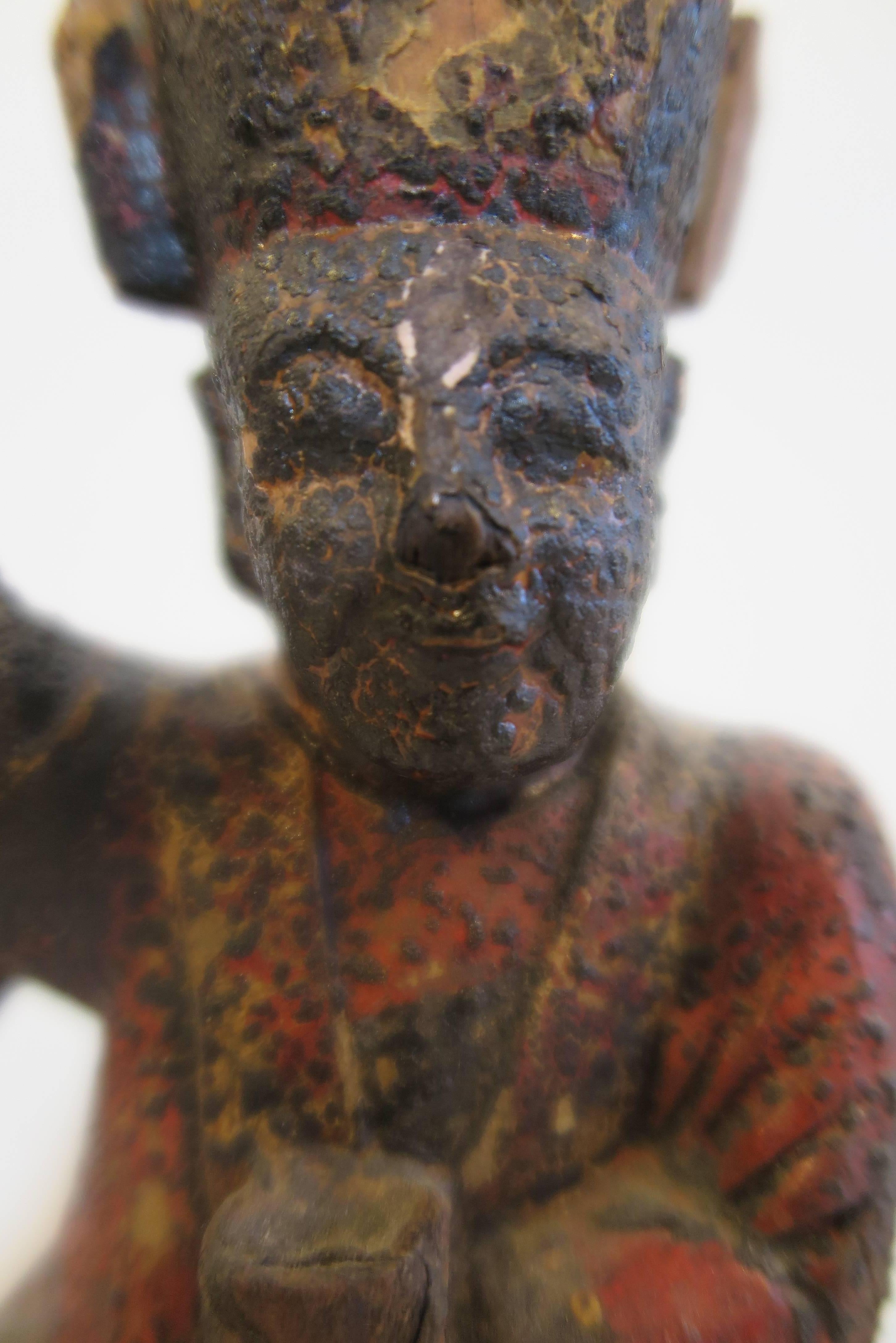 Chinese Folk Art Carved Deity Statue at 1stDibs | chinese deity statues ...