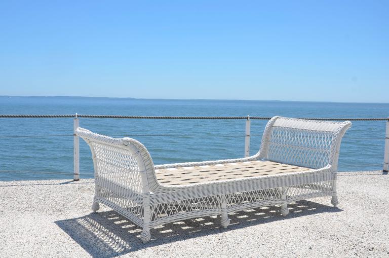 Antique Bar Harbor Wicker Bed at 1stDibs