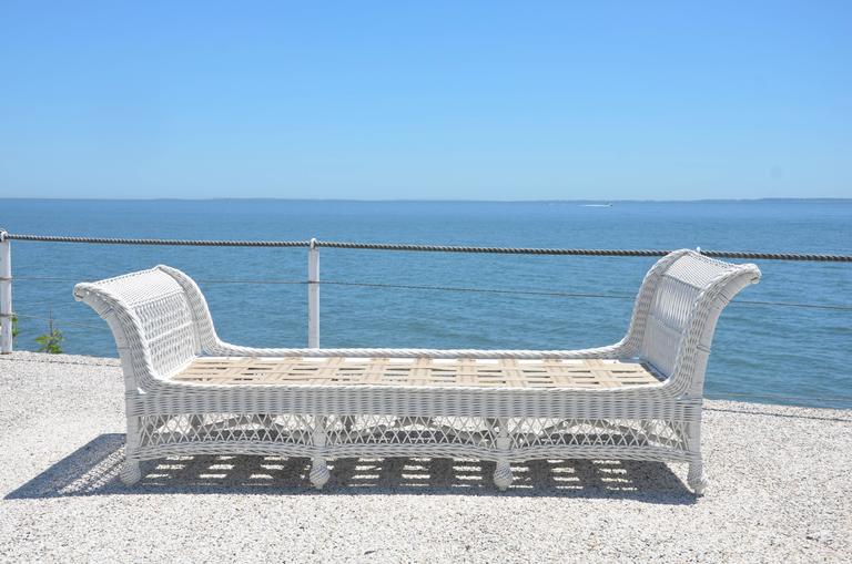 Antique Bar Harbor Wicker Bed at 1stDibs