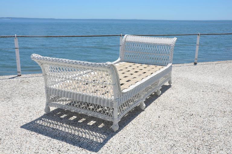 Antique Bar Harbor Wicker Bed at 1stDibs