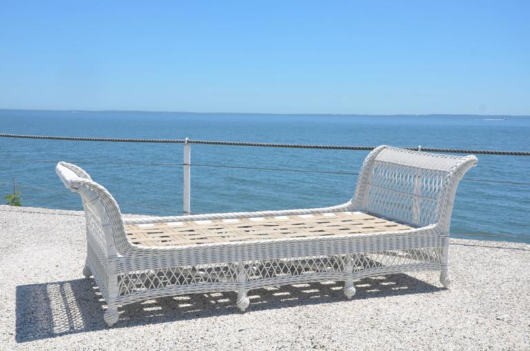 Antique Bar Harbor Wicker Bed at 1stDibs