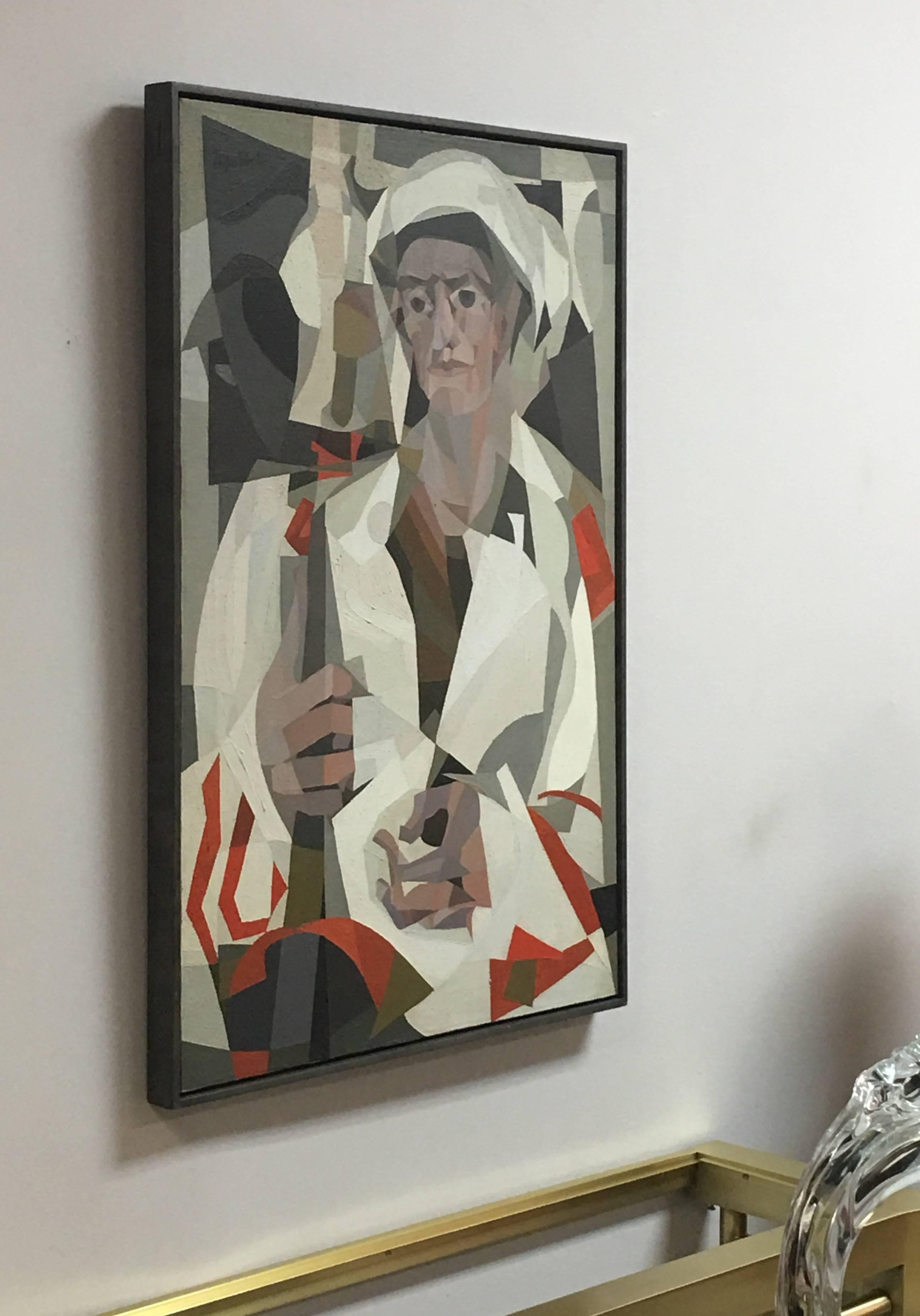 Jacques Fabert Cubist Oil Painting, Guard in Tripoli at 1stDibs ...
