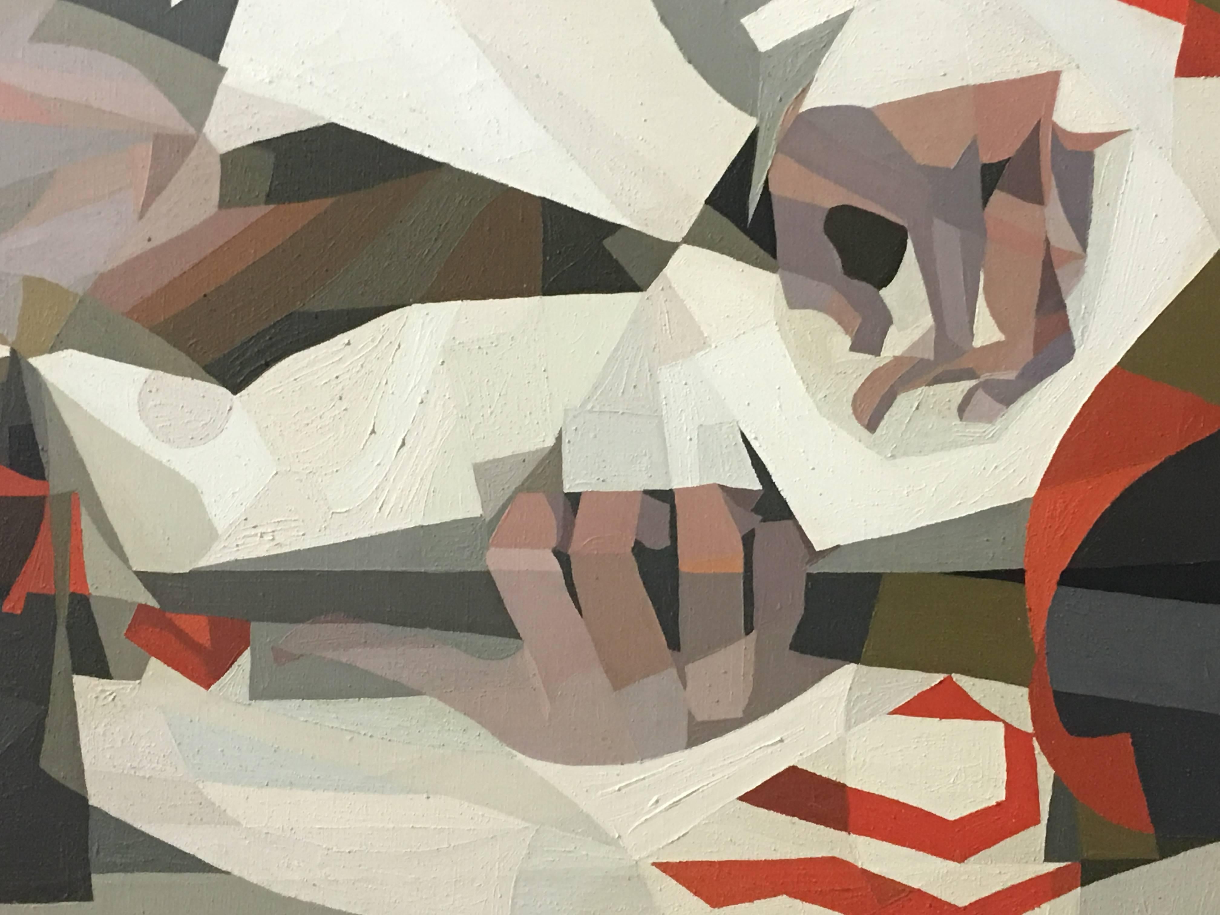 Jacques Fabert Cubist Oil Painting, Guard in Tripoli at 1stDibs ...