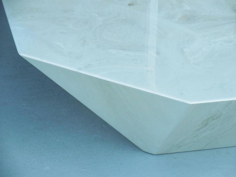 Italian Polyhedral Resin Coffee Table at 1stDibs