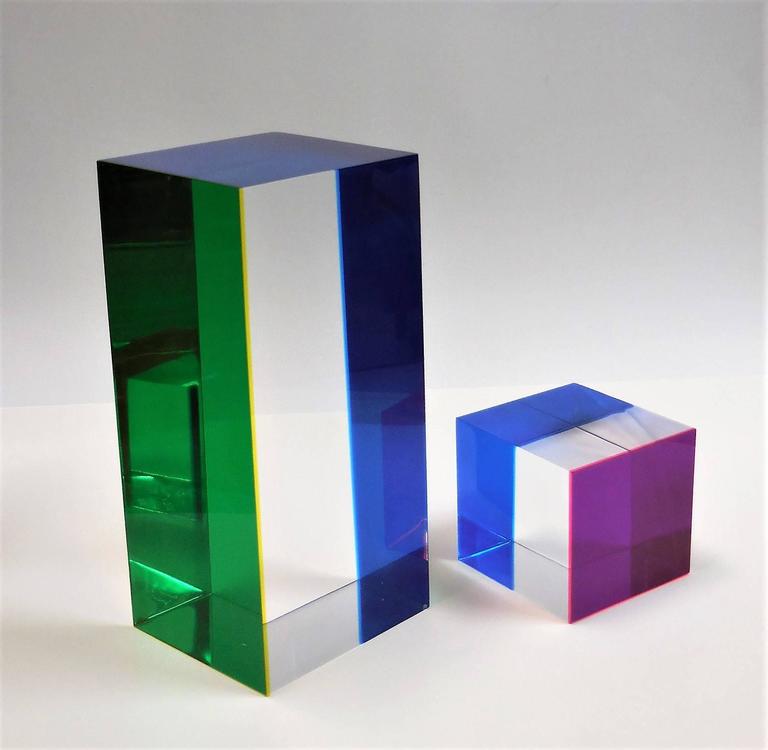 Colorful Op Art Lucite Sculpture "Proximity" at 1stDibs | lucite art ...