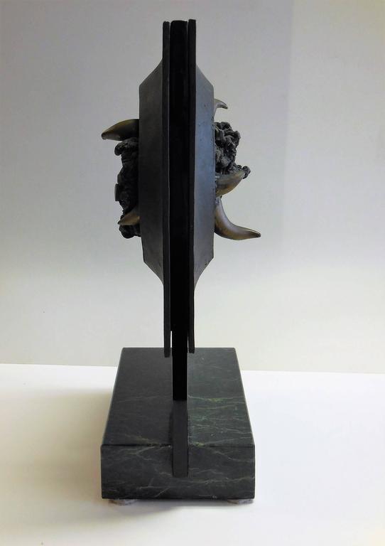 Abstract Bronze, Glass and Marble Sculpture by Dean Meeker at 1stDibs