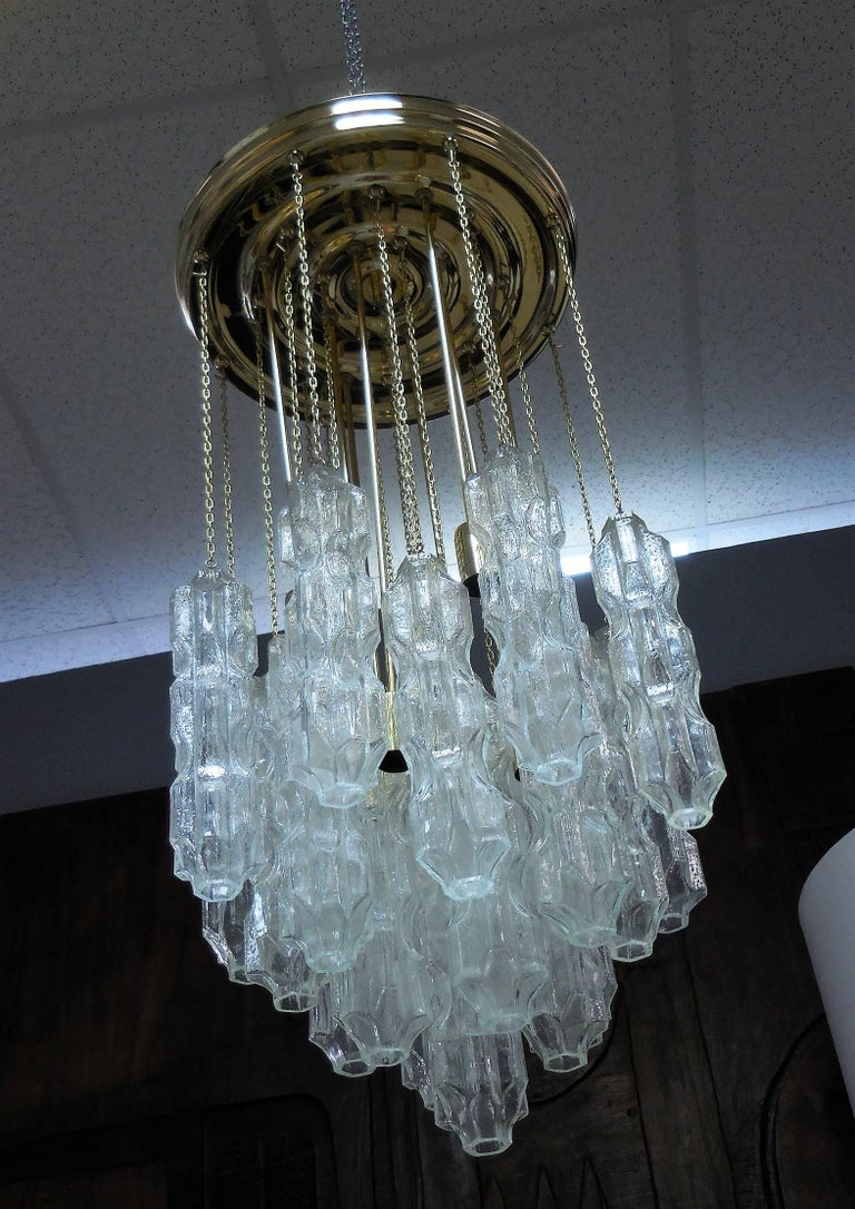 Murano Chandelier with Abstract Glass Elements, 1960s For Sale at 1stDibs