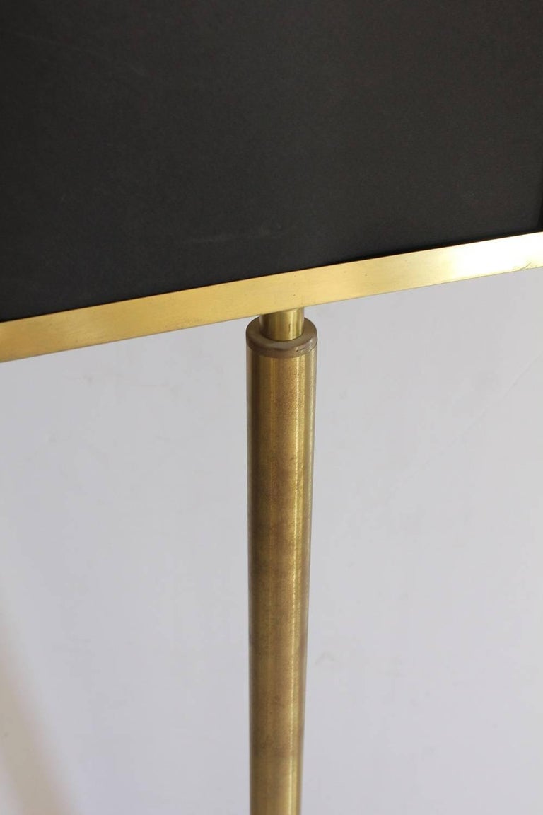 Vintage Restaurant Double-Sided Sign Floor Brass Stand For Sale at 1stDibs