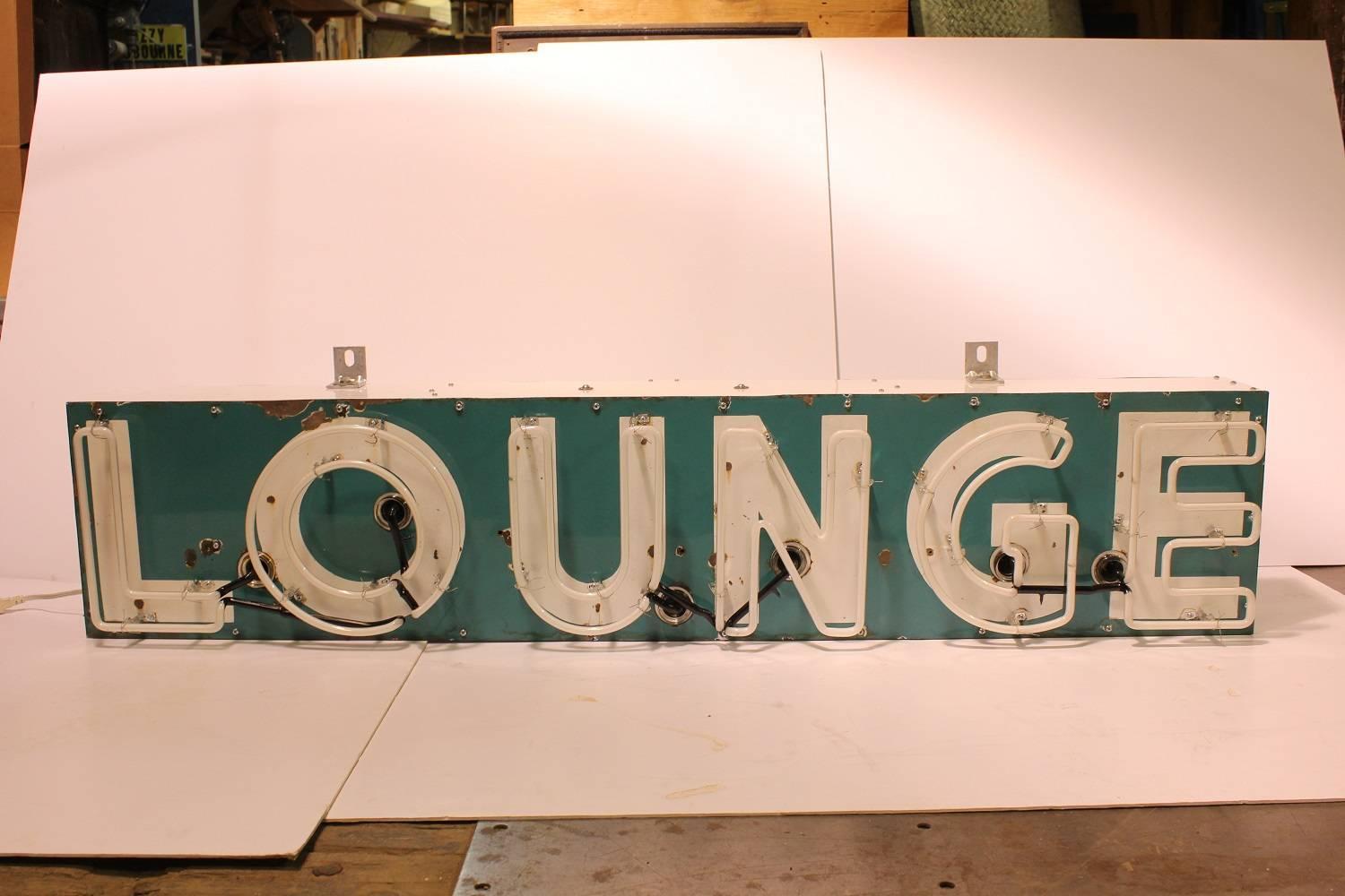 Vintage Neon Sign "Lounge" at 1stdibs