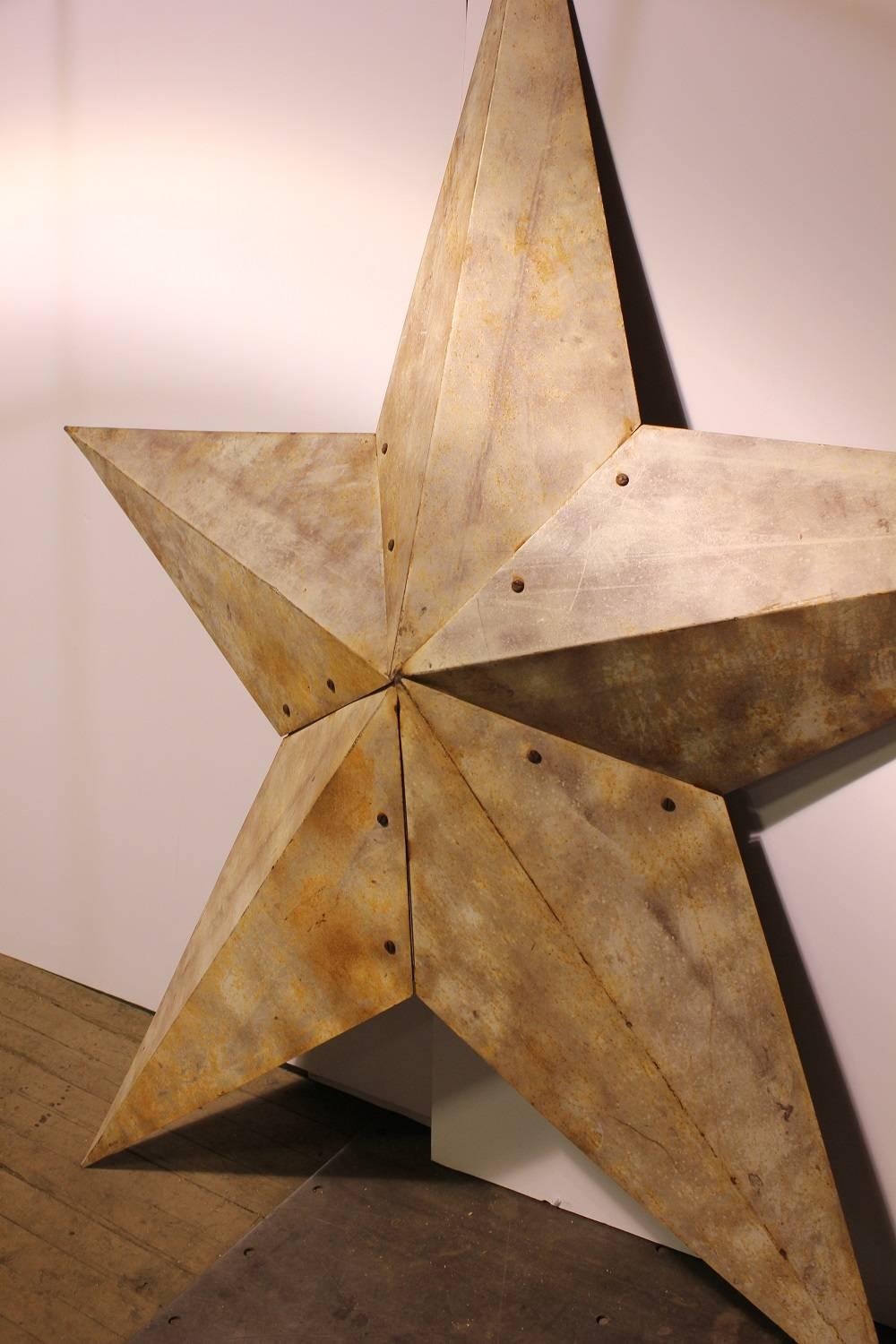 Large Vintage Metal Star Wall Plaque at 1stdibs