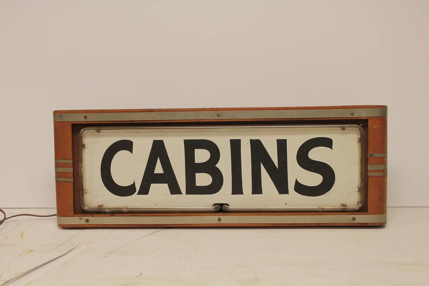 1930s Neon Cabins Sign at 1stdibs