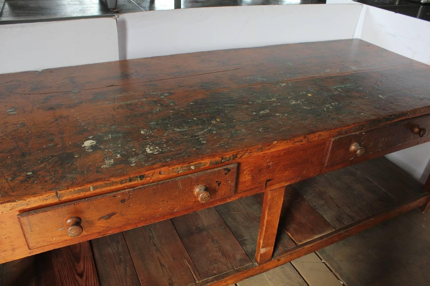 1930s American Library Study Wood Table For Sale at 1stdibs