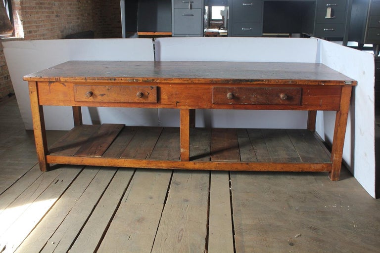 1930s American Library Study Wood Table For Sale at 1stDibs