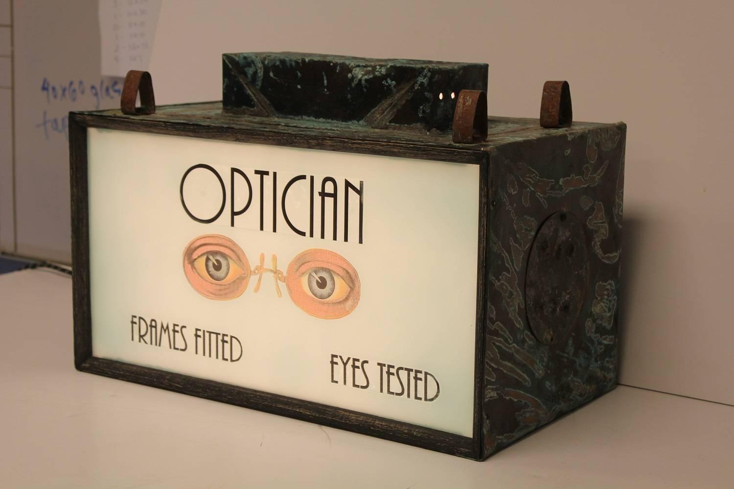 1930s Light Up Optician Sign at 1stDibs