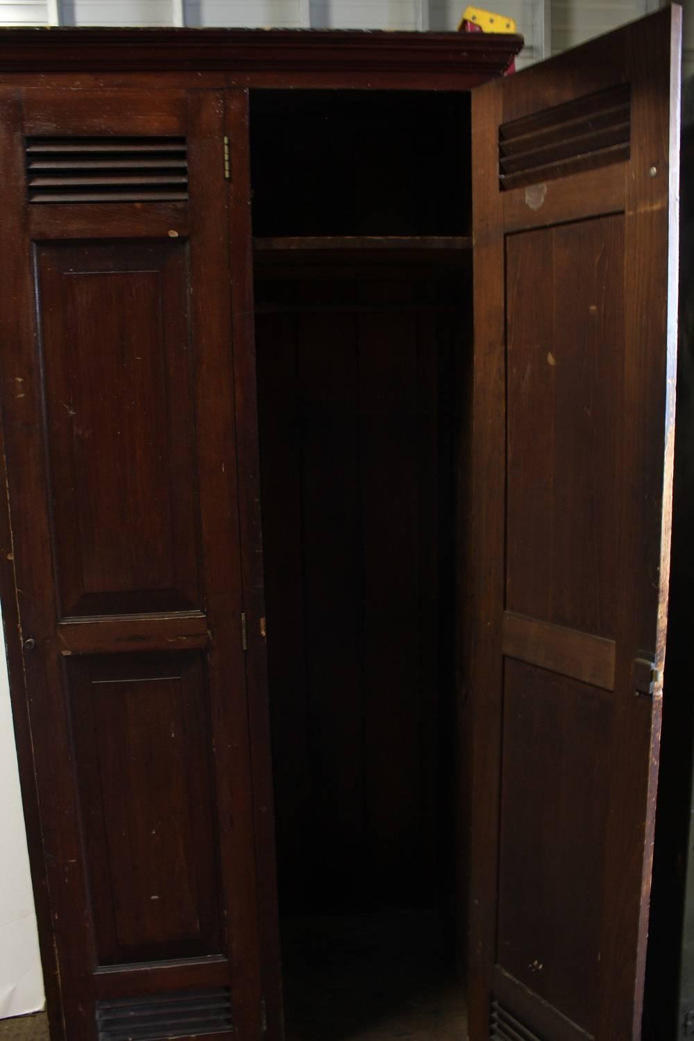 Antique American School Wood Lockers For Sale at 1stdibs