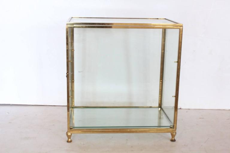 Antique Table Top Brass Showcase at 1stDibs