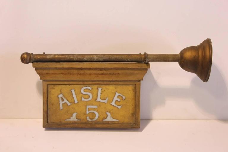 1900s Theater "Aisle 5" Double Sided Sign at 1stDibs
