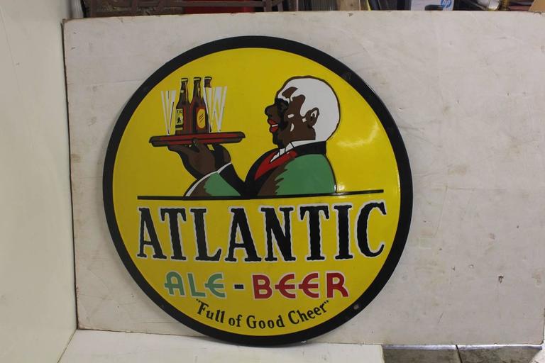 Original 1930s Porcelain Advertising Sign "Atlantic Ale Beer" at 1stDibs