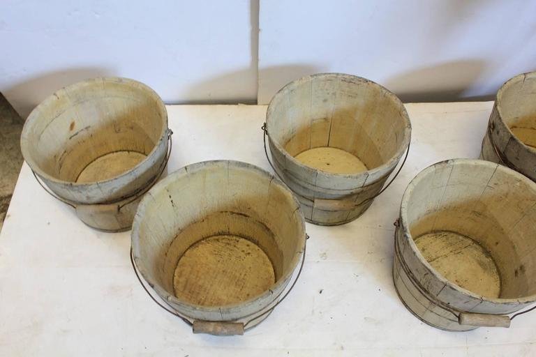 Collection of 1920s American Maple Syrup Wood Buckets For Sale at 1stDibs