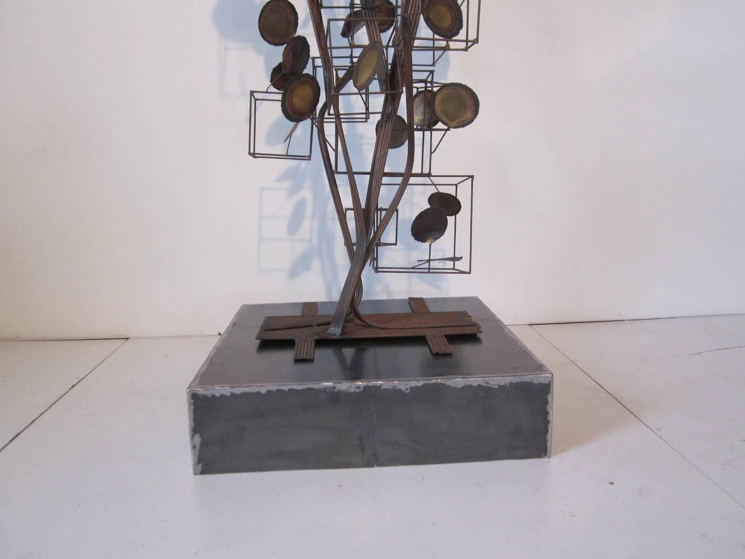 Abstract Tree Sculpture in the Style of Curtis Jere For Sale at 1stdibs