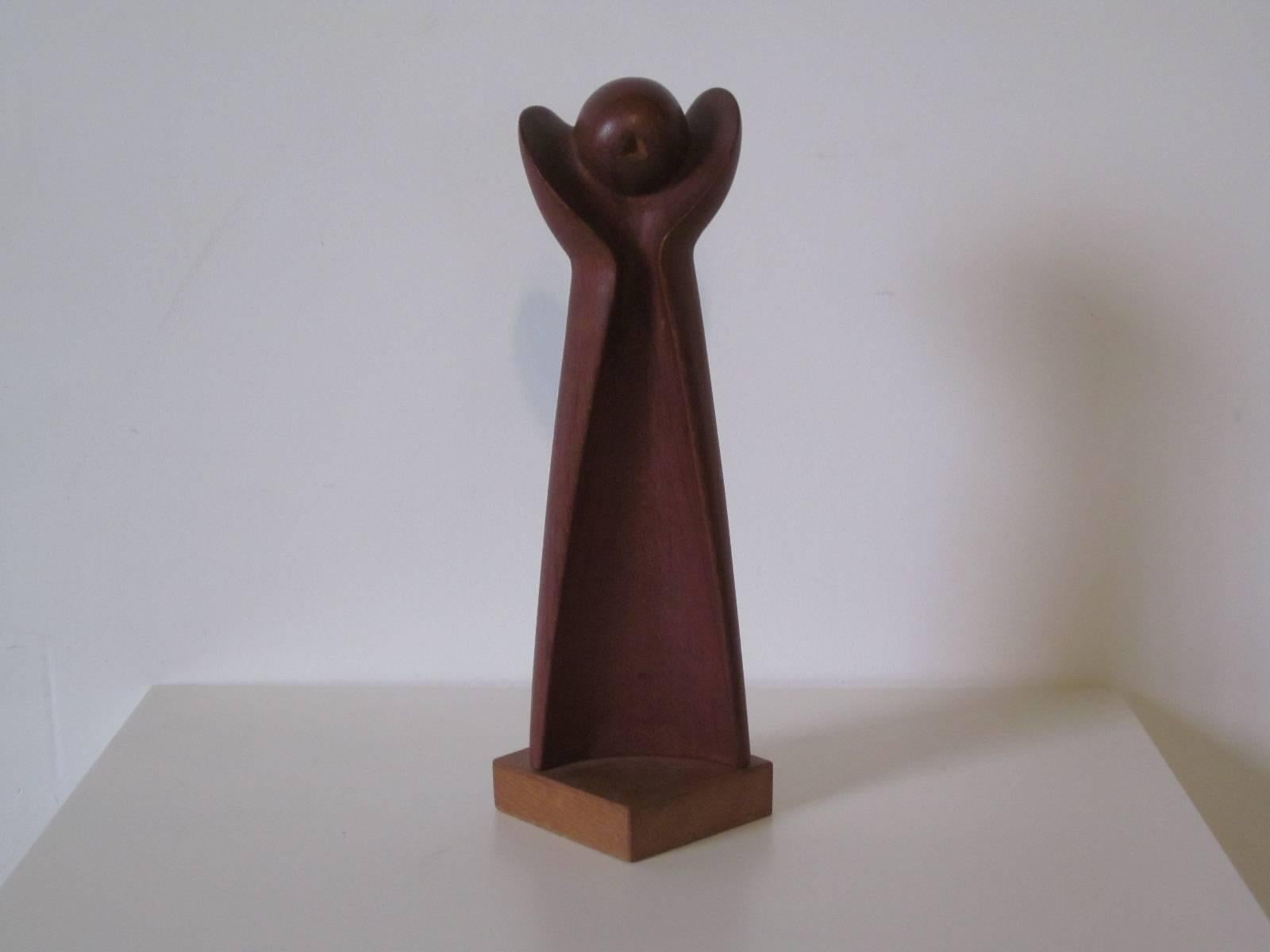 Teak Sculpture by Simon Randers, Denmark at 1stDibs
