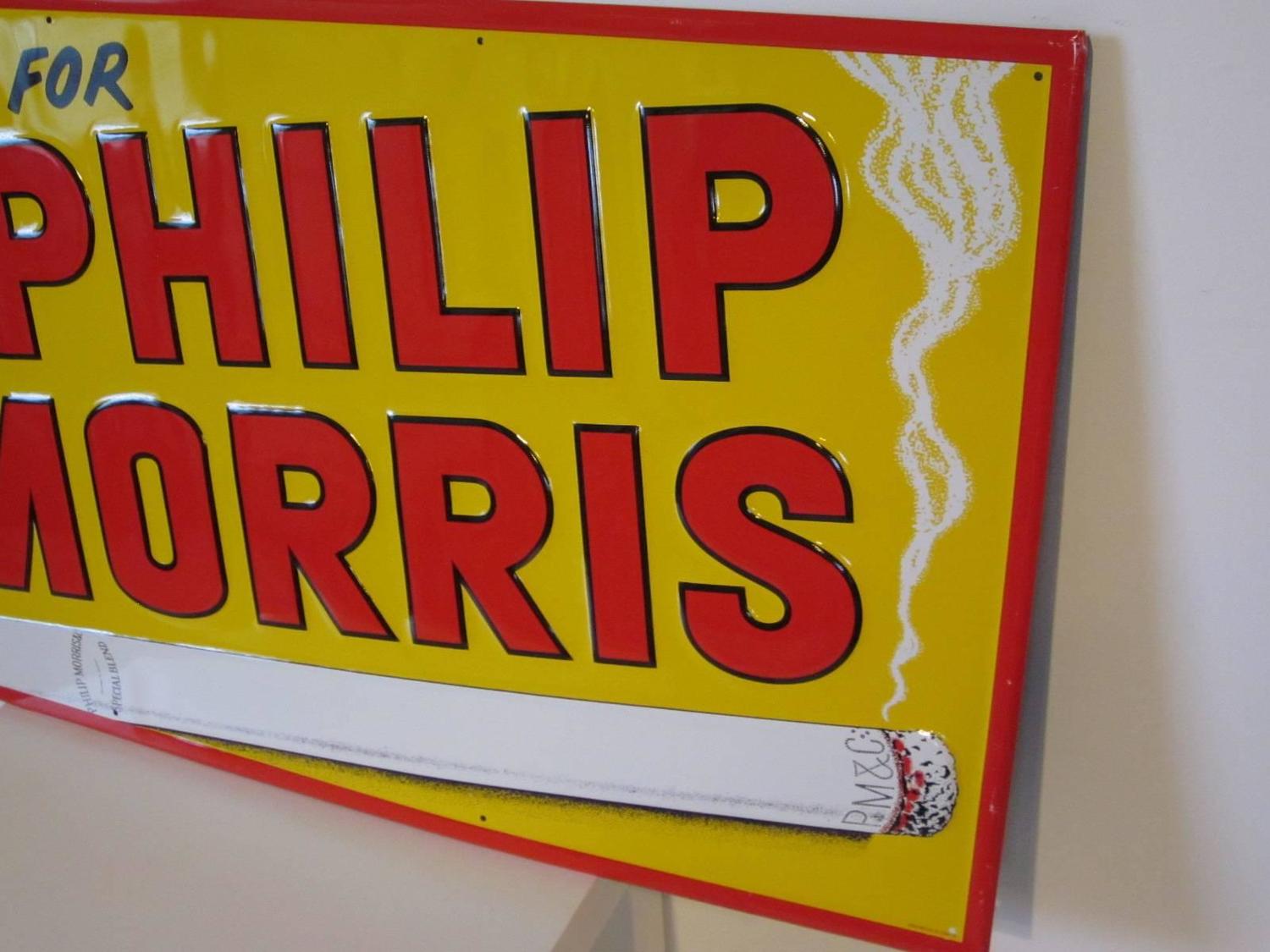 Vintage Philip Morris Cigarette Advertising Sign at 1stdibs