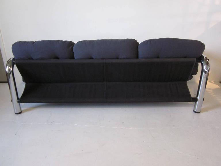 John Mascheroni Tubular Chrome Sling Sofa at 1stDibs | tubular chrome ...