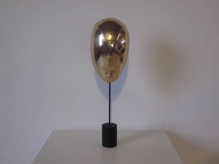Hagenauer Styled Brass Face Sculpture at 1stDibs
