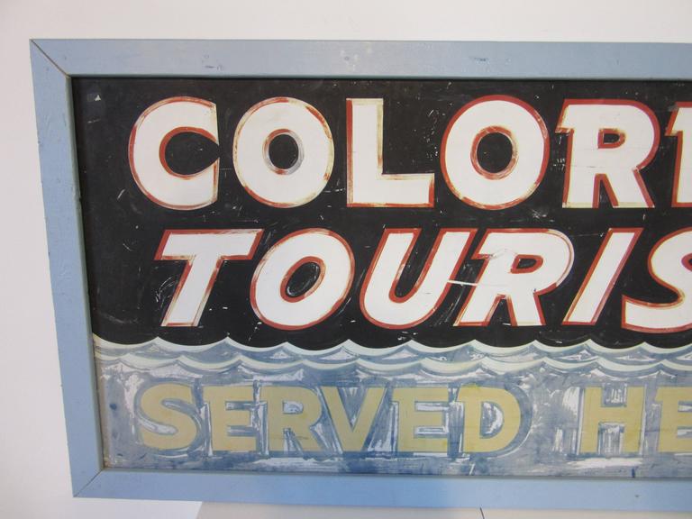 Rare and Historical Colored Tourist Highway Sign at 1stDibs