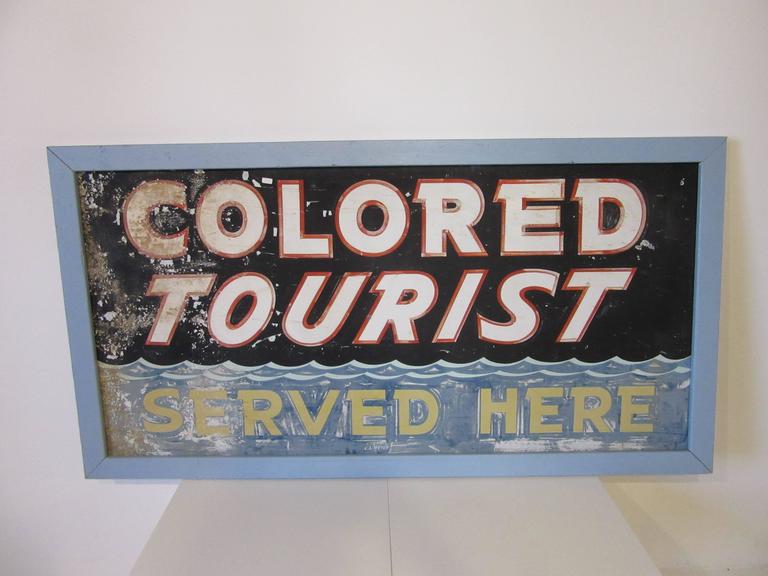 Rare and Historical Colored Tourist Highway Sign at 1stDibs