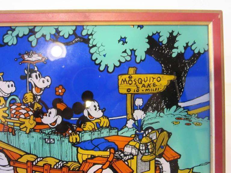 Vintage Walt Disney Mickey Mouse Reverse Painted 1930s Art by Reliance ...