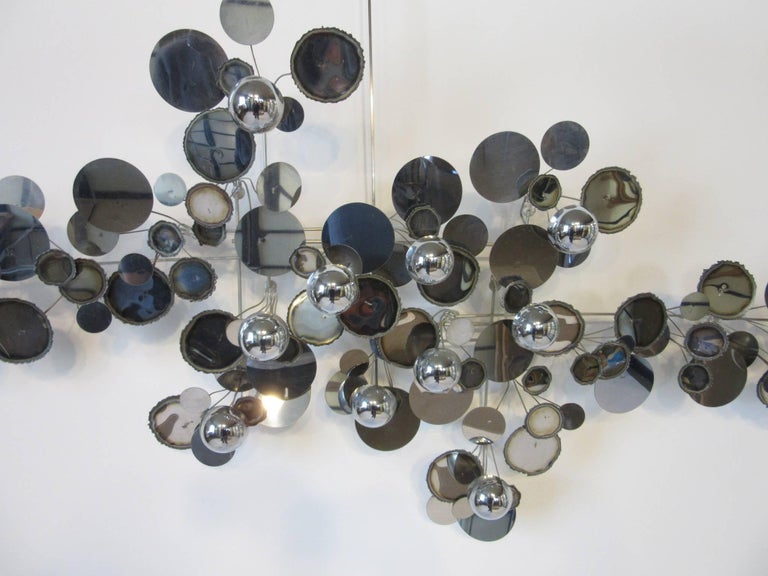Curtis Jere Raindrop Metal Wall Sculpture at 1stDibs