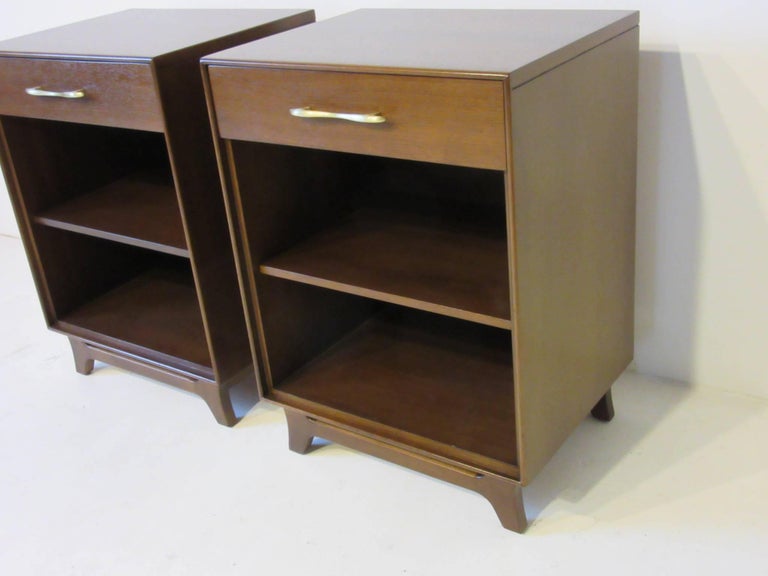 Walnut Nightstands by R - Way Modern at 1stDibs