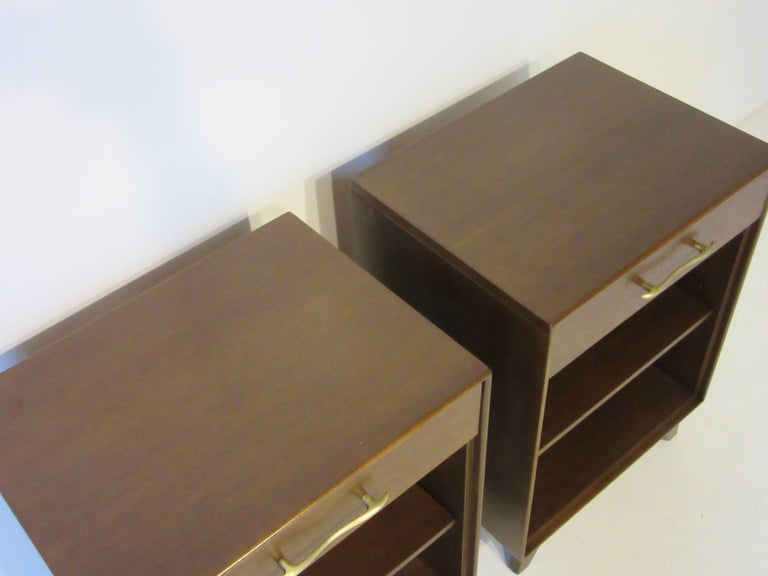 Walnut Nightstands by R - Way Modern at 1stDibs