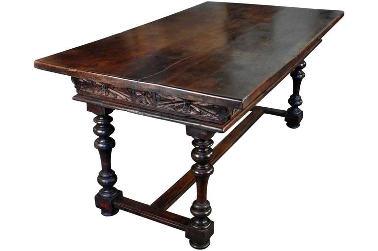 Early 19th Century Renaissance Style Partner's Desk from Italy at 1stDibs