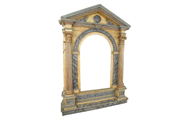 Monumental 18th Century Italian Architectural Niche Facade, Altar Frame ...