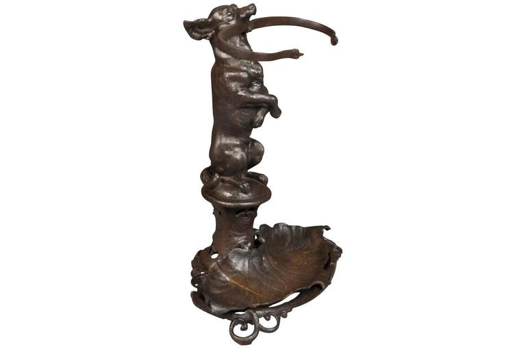 Terrific French 19th Century Fox Terrier Umbrella Stand at 1stDibs