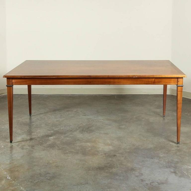 19th Century French Directoire Walnut Dining Table at 1stdibs