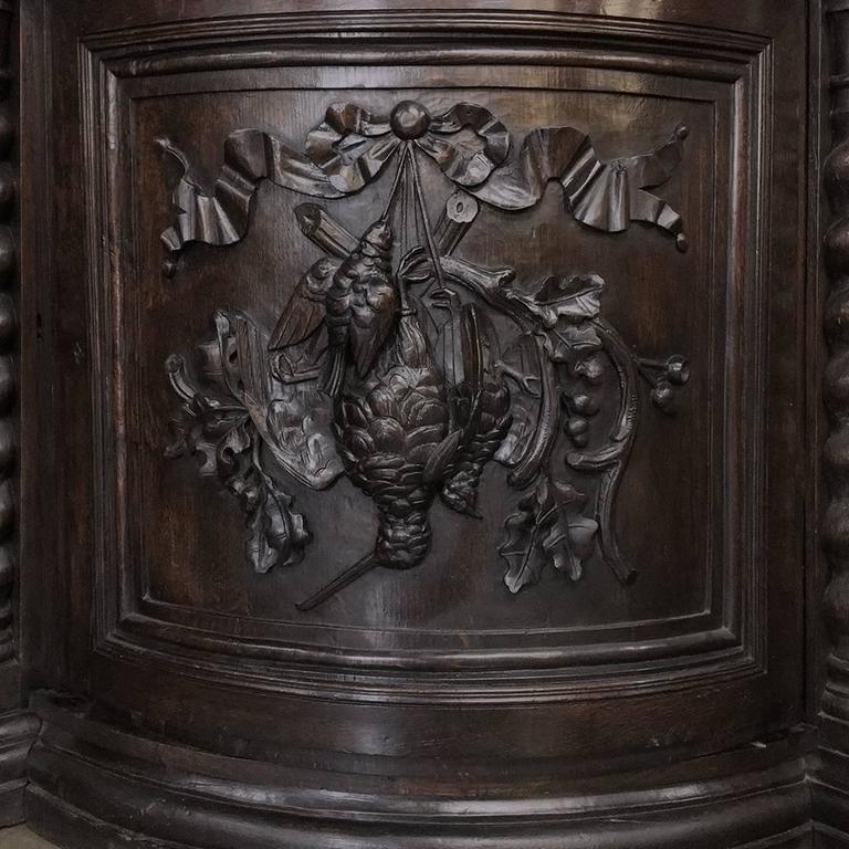 Pair of 19th Century French Renaissance Corner Hunt Cabinets at 1stDibs