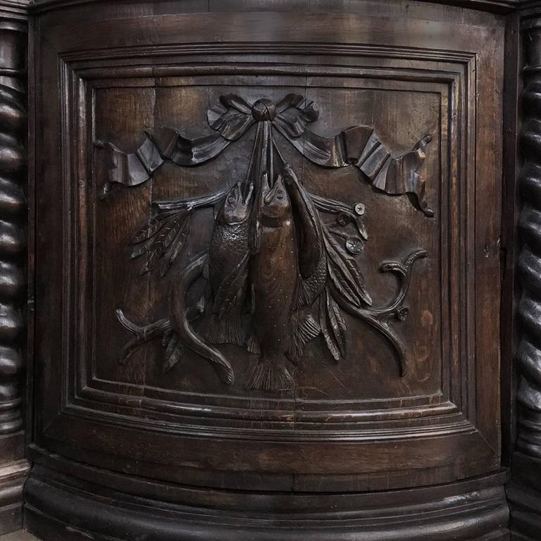 Pair of 19th Century French Renaissance Corner Hunt Cabinets at 1stDibs