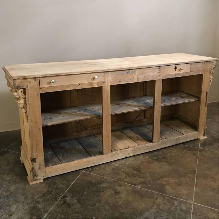 Antique 19th Century French Oak Store Counter at 1stDibs