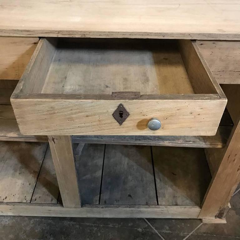 Antique 19th Century French Oak Store Counter at 1stDibs