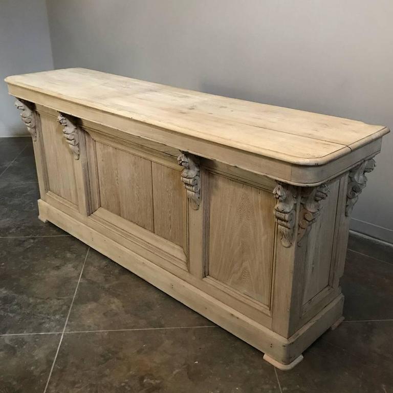 Antique 19th Century French Oak Store Counter at 1stDibs