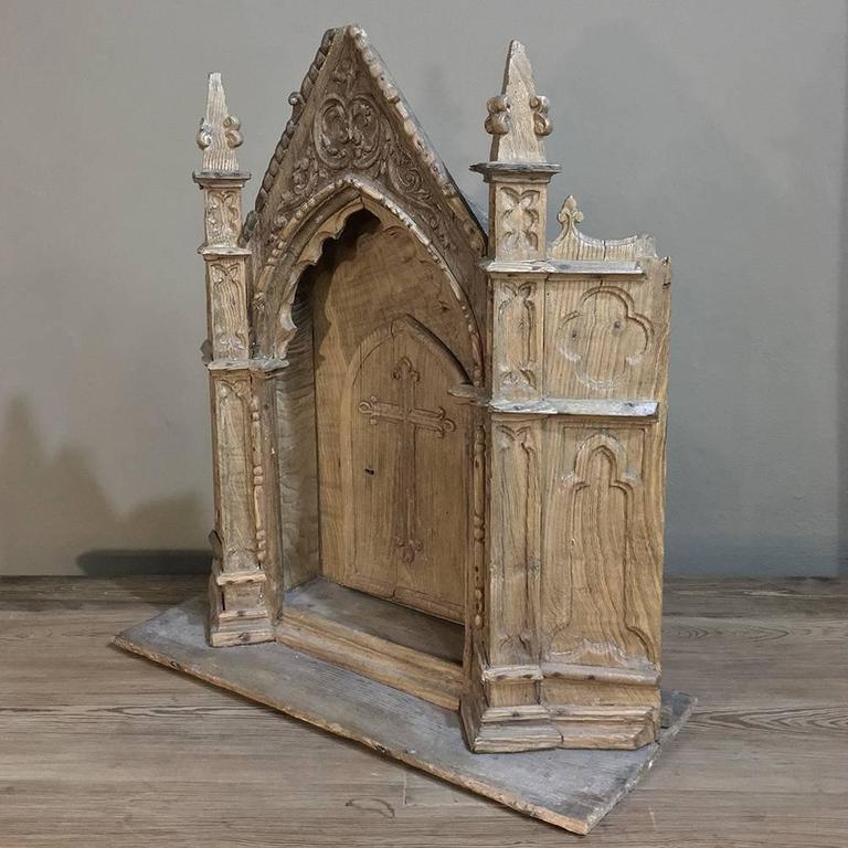 18th Century Carved Oak Gothic Shrine, Tabernacle at 1stDibs