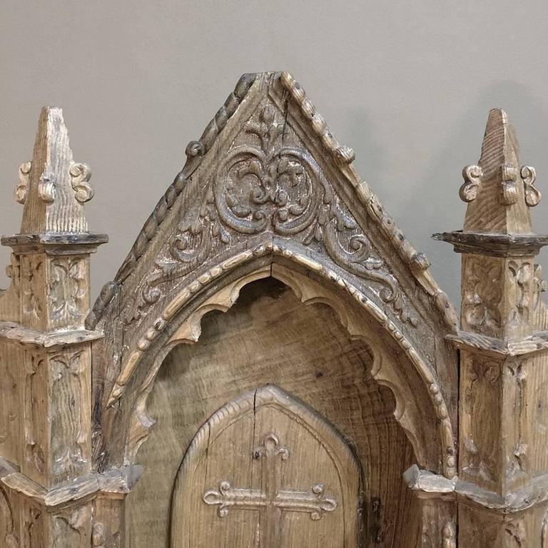 18th Century Carved Oak Gothic Shrine, Tabernacle at 1stDibs