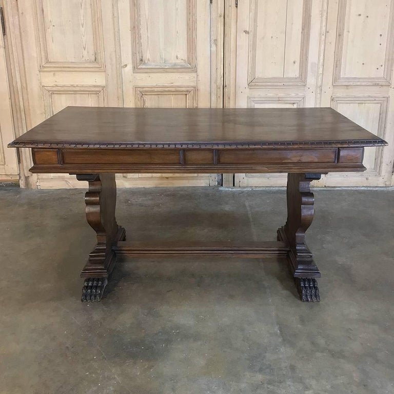 19th Century Italian Renaissance Walnut Desk at 1stDibs